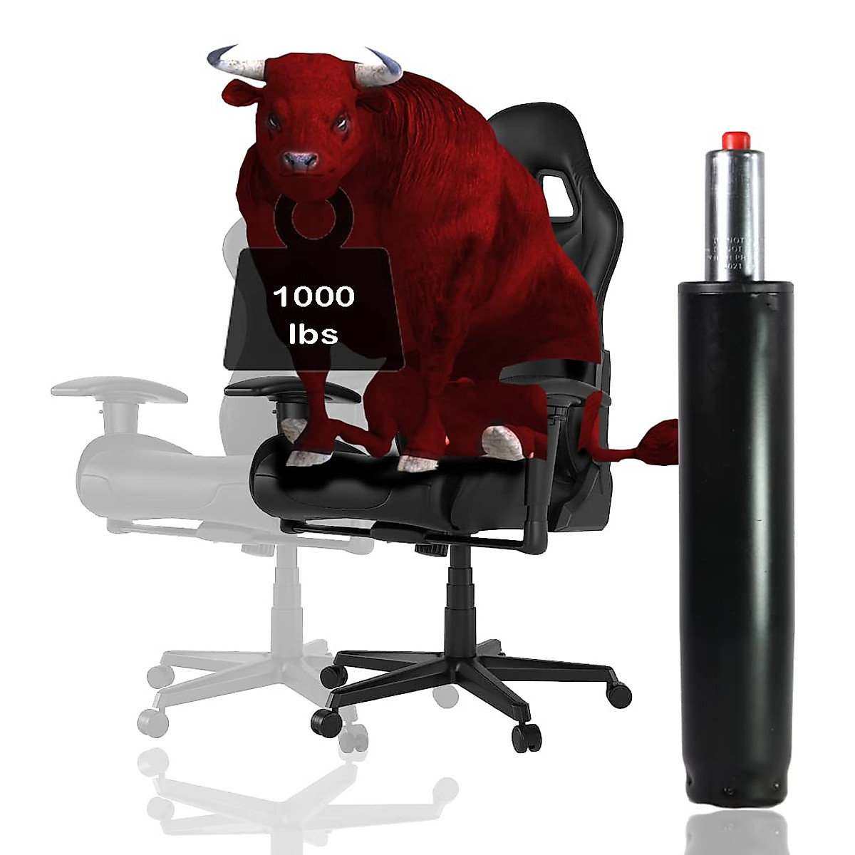 maiwenn Office Chair Cylinder Replacement | Heavy Duty Best Class Chair Hydrolic (1000lbs)| Gas Cylinder for Office Chair, Gaming Chair, Computer Chair | 5.13" Length Extension