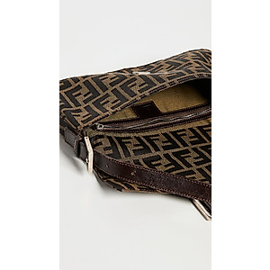 FENDI Women's Pre-Loved Baguette, Zucca, Brown, One Size