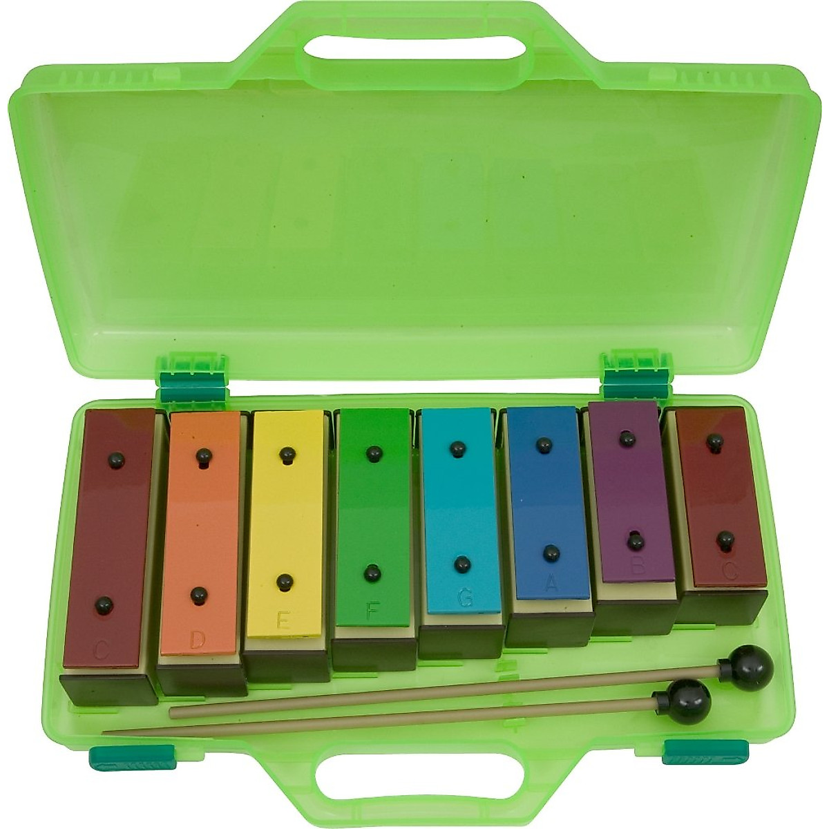 Eight Note Plastic Resonator Bell Set with Case