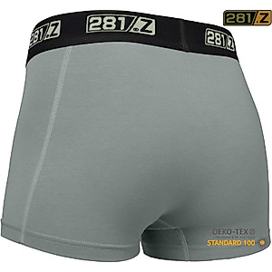 281Z Military Underwear Cotton 2-Inch Boxer Briefs - Tactical Hiking Outdoor - Punisher Combat Line (X-Large, Foliage Green (2 Pack))