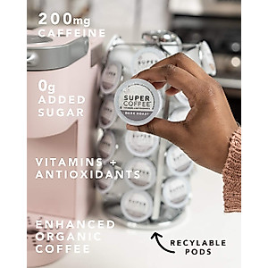 KITU SUPER COFFEE Pods, Energy & Immunity (2x Caffeine, Vitamins, Antioxidants) [Mocha] 60 Count | Keto Coffee Pods Compatible with Keurig 2.0 K-Cup Brewers
