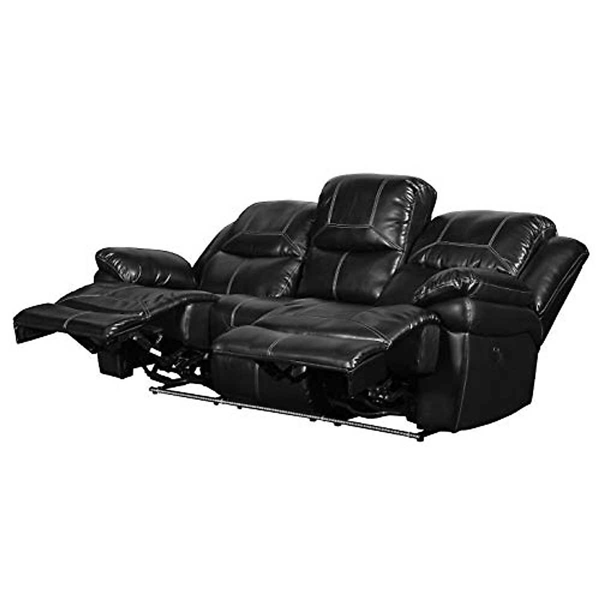 New Classic Furniture Flynn Sofa with Lighted Base, Black