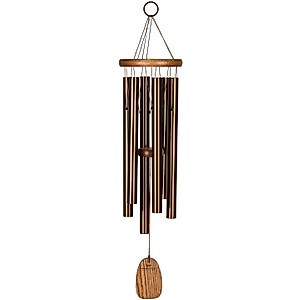 Woodstock Wind Chimes Amazing Grace Chime Medium (24'') Bronze Wind Chime Inspirational and Memorial Gifts Wind Chimes for Outside Patio Home or Garden Decor Christmas Gifts (AGMBR)