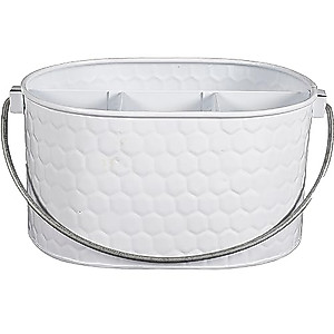 utensil caddy for parties, utensil caddy for countertop, kitchen utensil caddy, plate and utensil caddy - picnic utensil caddy, kitchen utensil caddy for countertop - 10 Inches (Snow White)