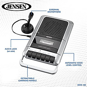 JENSEN® Cassette Player/Recorder