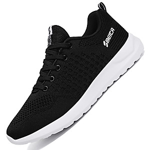 Beita Womens Running Shoes Gym Workout Shoes Walking Sneakers Anti Slip Breathable, Black, 6