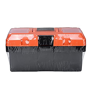 Plastic Tool Box, 14 -inch Portable Tool Box Plastic Toolbox with Removable Tool Tray and Detachable Tool Kit For Craft Storage, Household