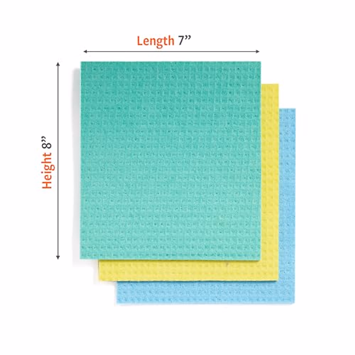 Full Circle Squeeze, Reusable Cellulose Sponge Cloths, 3-pack, Multicolor