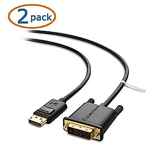 Cable Matters 2-Pack DisplayPort to DVI Cable (DP to DVI Cable) 6 Feet