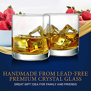 NutriChef 10oz Stemless Wine Glasses - Set of 2 Ultra Thin Elegant Red & White Wine Clear Crystal Glass Drinkware, Lead-Free, Hand Blown Seamless Bowl, Dishwasher Safe, for Any Occasion