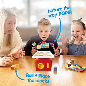 ROO GAMES Kaboom Blocks - Fast-Paced Matching and Building Game - for Ages 7+ - Board Game for Kids - Match and Build The Pattern Before The Board Pops!