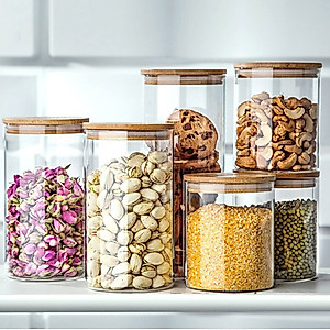 6PCS Regular Mouth Mason Jar Lids, Reusable Natural Acacia Wood Canning Lids Ball Jars Wooden Storage Lids with Airtight Silicone Seal for Regular Mouth Jars (Brown)