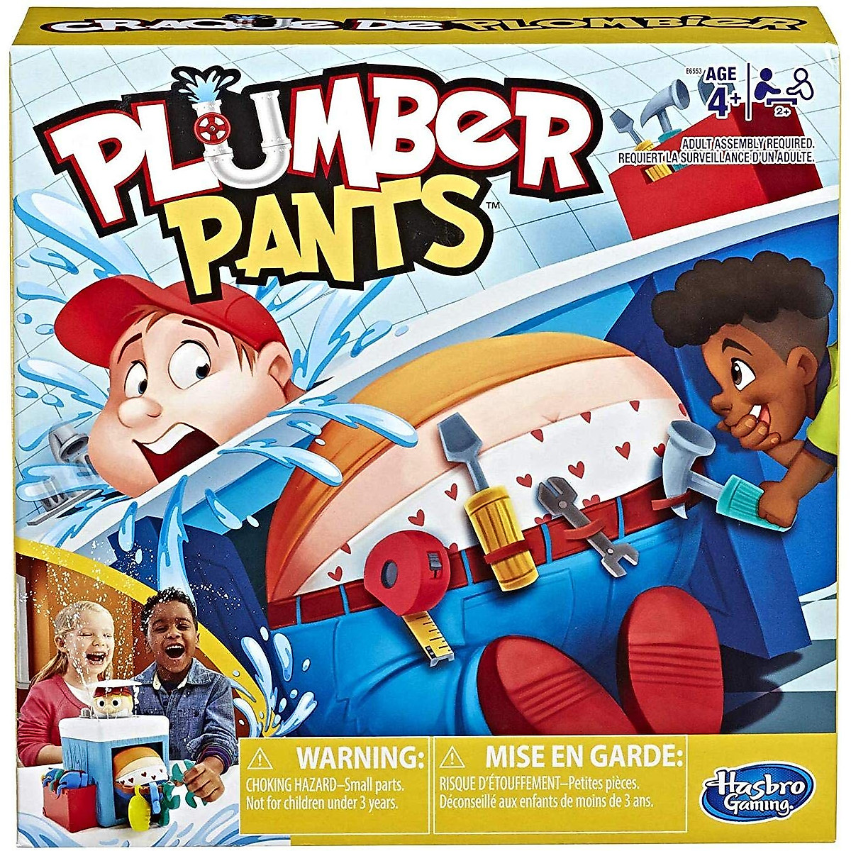 Hasbro Gaming Plumber Pants Game for Kids Ages 4 & Up