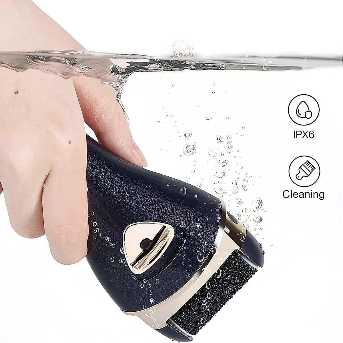 Electric Feet Callus Removers Rechargeable, Portable Electronic Foot File Pedicure Tools, Electric Callus Remover Kit, Professional Pedi Feet Care for Dead, Hard Cracked Dry Skin Ideal Gift (Black)