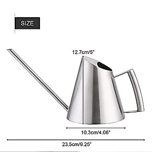 Watering Can for Indoor Plants, 400ML Small Watering Can Modern Style Stainless Steel Long Spout Watering Pot, Plant Waterer Watering Can Indoor Plants Flower, for Home Office Gardening Bonsai