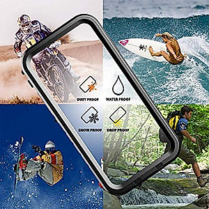 Cozycase Waterproof Case for iPhone SE 3rd 2022/iPhone SE 2nd 2020/iPhone 7/8 - Shockproof Full Body Rugged Sealed Case with Built-in Screen Protector Waterproof Case for iPhone SE3/SE2/7/8 (Black)