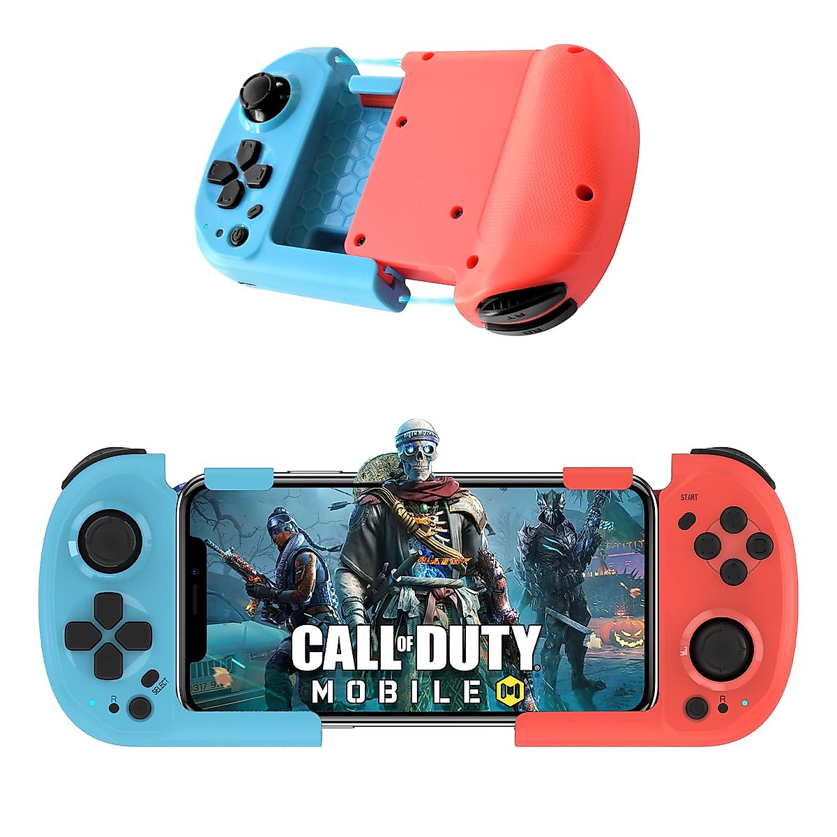 Joso Phone Controller for Android, iPhone, Direct Play, 15 Hours of Playtime, Support with Case, Game Controller Joystick for Galaxy S23 S22 S21 Ultra, iPhone 14 13 12 Pro Max, COD, Genshin Impact