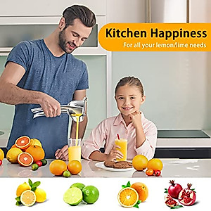 Lemon Squeezer Juicer Stainless Steel - Lime Citrus Orange Squeezer Juicer- Juicer Hand Press - Manual Juicer - Professional Fruit Juicer - Premium Quality Heavy Duty - Easy to Clean (Juicer+1+50)