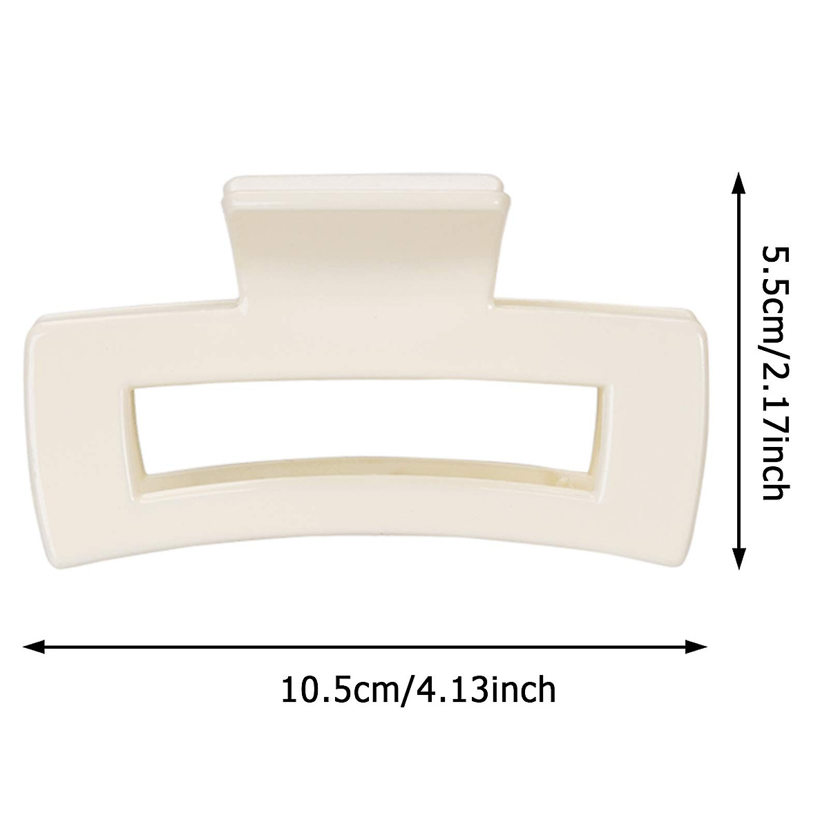 Whaline Hair Claw Clips Strong Hold Rectangle Hair Claw 6 Pack Transparent & Solid Color Hair Jaw Clamp Non-Slip Catch Hair Clips Hair Styling Accessories for Women Girls Thin Thick Hair