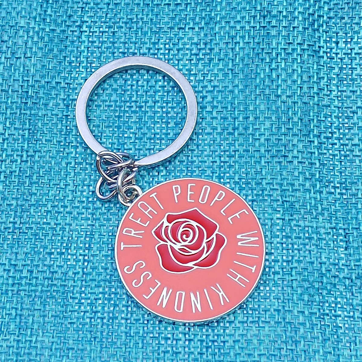 xyqcy One Direction Gift Treat People with Kindness Keychain for Harry Merch Fans Jewelry for Her & Him, Mother Daughter Sisters Friends Friendship, Birthday Valentines Anniversary Christmas