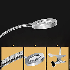 MICPANG Clip On Light Desk Lamp Led Table Clamp for Microblading Permanent Makeup Tattoo Eye Protection USB Reading Light with Adjustable Arm 2 Light Modes Suitable for Skincare Beauty Salon Manicure