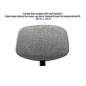 Perch Walter Rolling Height Adjustable Doctor's Stool with Back for Carpet or Linoleum | Workbench Height | 300-Pound Weight Capacity | (Imperial Blue Vinyl)