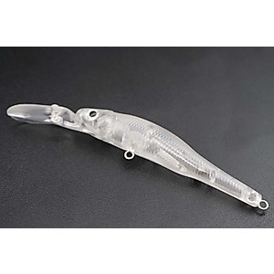 Free Eye 20PCS Unpainted Fishing Blanks Crankbait 9.6cm 4.77g topwater Artificial Bait Fishing Lures Blank Minnowbait Hard unpainted Artificial Bait Bodies DIY Fishing Tackle Spoons