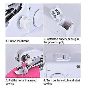 29 PCS Handheld Sewing Machine, Quick Portable Mending Machine, Electric Handy Sewing Machine, perfect for Beginners Sewing Curtain DIY Fabric Cloth Jeans Pet Clothes