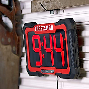 Craftsman 11” LED Digital Clock with VERSATRACK™ Compatibility