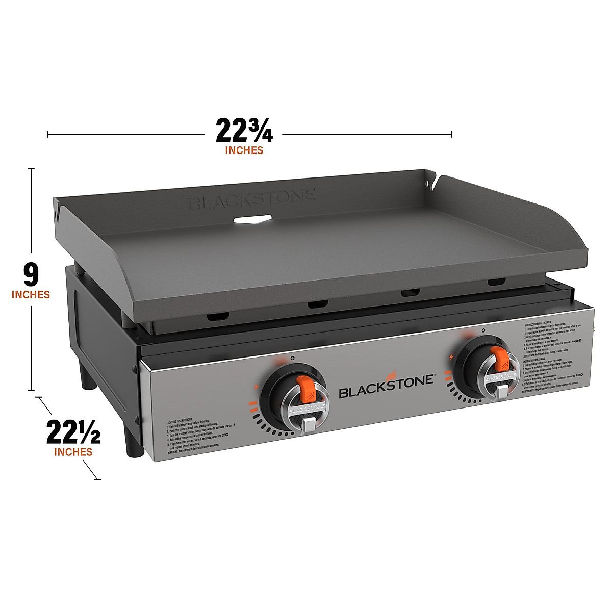 Blackstone 2203 22” Original Tabletop Griddle with Omnivore Griddle Plate, Powder Coated Steel, Black