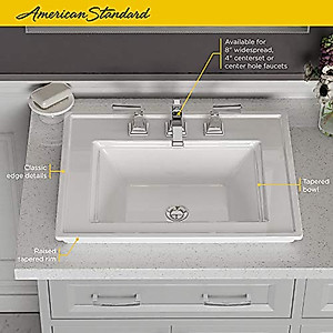 American Standard 1203008.020 Town Square S Countertop Sink, 8-inch Centers, White