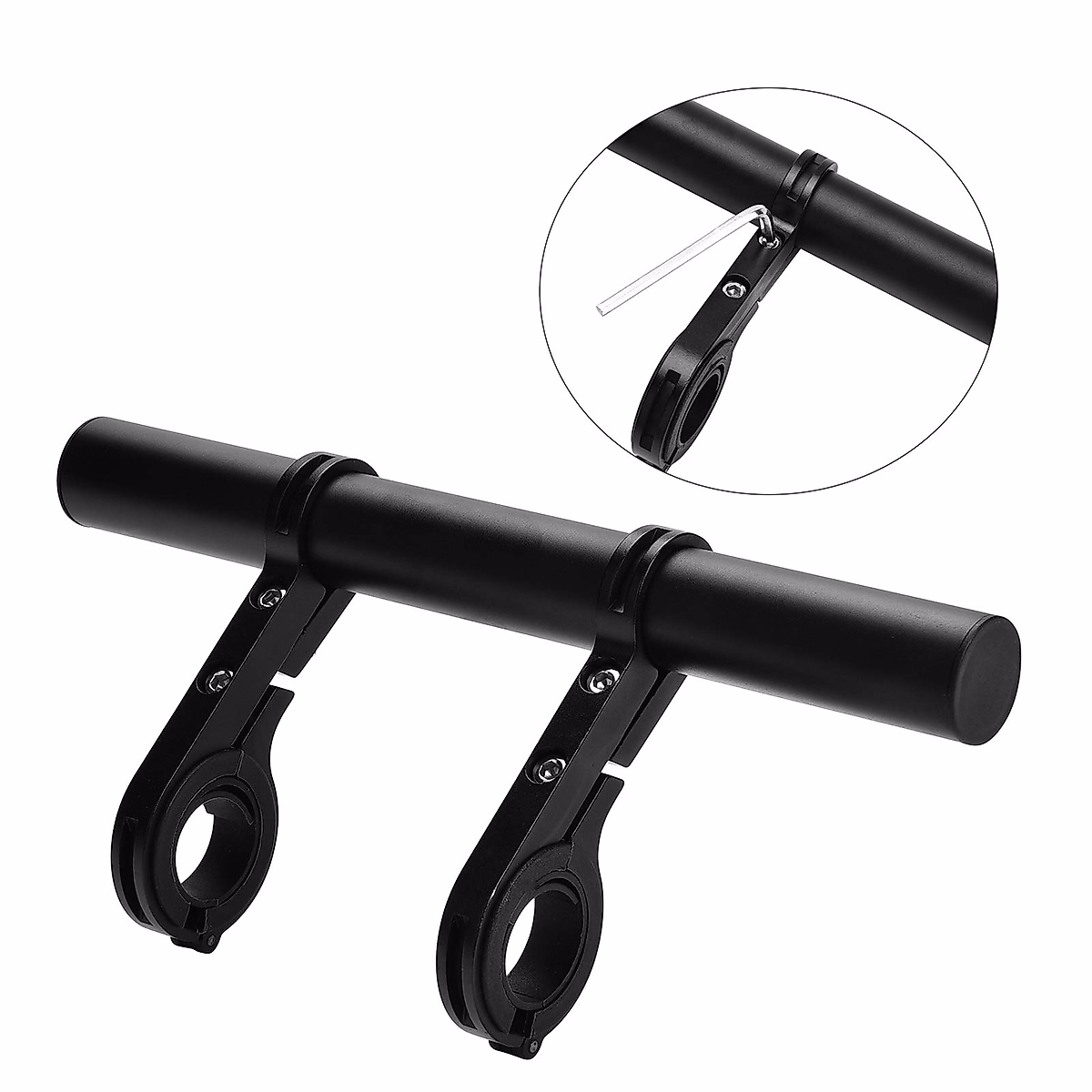 Yizhet Bike Handlebar Extender, Lightweight Durable Aluminum Alloy Double Bicycle Handlebar Extension Bracket for Holding Motorcycle E-Bike Lamp Speedometer GPS Phone Mount Holder (Aluminum Alloy)