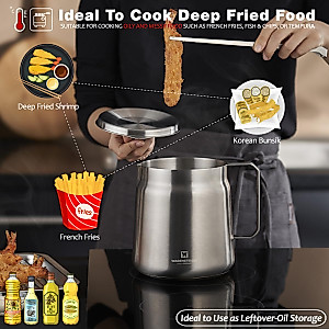 WAGENSTEIGER Stainless Steel Classic Kettle Pot 2.1 Quarts / 2 Liters, Multi-purpose Cooking Pot, Mini Milk Pan, Butter Warmer, On-the-go Saucepan, Ramen Pot, Stovetop Metal Tea/Coffee Pot (606)