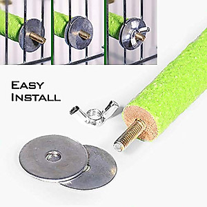 7 Pack Bird Cage Perch, Parrot Stand Wood Paw Grinding Stick for Conures Budgies Parakeet Cockatiel Conure