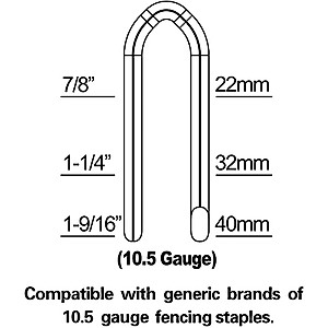 Freeman PFS105 Pneumatic 10.5-Gauge 1-9/16" Fencing Stapler With Adjustable Metal Belt Hook And Case