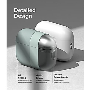 Ringke Silicone Case Compatible with AirPods Pro 2 Case, Slim Lightweight Cover Designed for AirPods Pro 2nd Generation Case - Seafoam