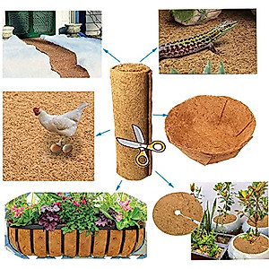 SUNYAY 12x80 inch Natural Coco Liner Roll Coconut Coir Liner Sheets Coco Mat for Planter Window Box Flower Basket Garden Decoration Animal Pet Pad Liner