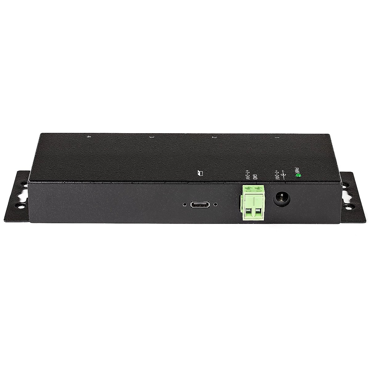 StarTech.com 4 Port USB C Hub 10Gbps - Metal Industrial USB-C Hub - 2X USB-C & 2X USB-A - ESD Surge Protection - USB-C or USB-A Host - Self-Powered Mountable USB 3.2 Gen 2 Type-C Hub, TAA