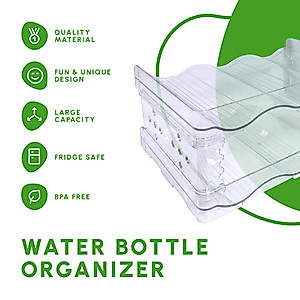 Kayya 6 Pack Water Bottle Organizer for Cabinets - Acrylic Stackable Water Bottle Storage Rack, Tumbler Cup Holder, Cabinet Cup Organizer