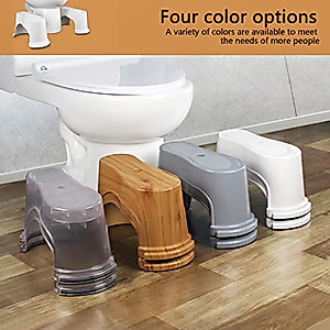 EVRON Toilet Stool 7" Bathroom Squatting Toilet Step Stool for Potty Assistance,Original Compact Flexible Distance Adjustment Poop Stool Stackable Design for Space Saving Storage&Go Travel