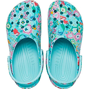 Crocs Unisex Classic Disney x Vera Bradley Little Mermaid Clogs, Pure Water, Numeric_8 US Men