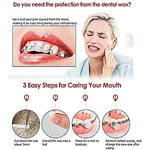 RZJZGZ Dental Oral Care Orthodontics Wax with Fruit Smell for Brace Wearers Flavored Gum Protection (3Pack)