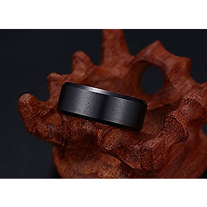 PJ Jewelry 8mm Tungsten Carbide Wicca Pagan Triple Moon Goddess Wedding Bands Engagement Ring for Men Women