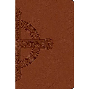 Premium Value Slimline Bible Large Print NLT, Cross (LeatherLike, Sienna)