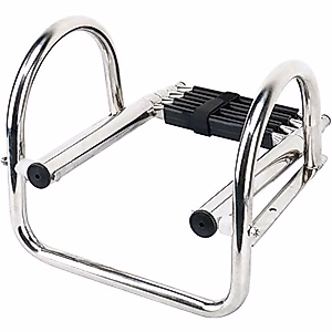 Amarine Made Stainless Steel in-Board 4 Steps Telescoping Ladder Folding Dock Ladder for Marine Boat Yacht Swimming Pool 550lbs Capacity