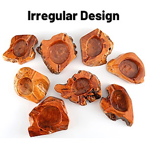 Wooden Cigar Ashtray Outdoor Indoor Cigar Ashtray And Great Gifts for Cigar Lovers, Smokers and Men Ash Tray Different Shapes and Random Delivery (2 Slots) (woods)