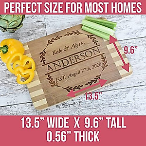 Brew City Engraving - Personalized Custom Laser Engraved Bamboo Cutting Boards for Weddings, Engagements, Anniversary & more!
