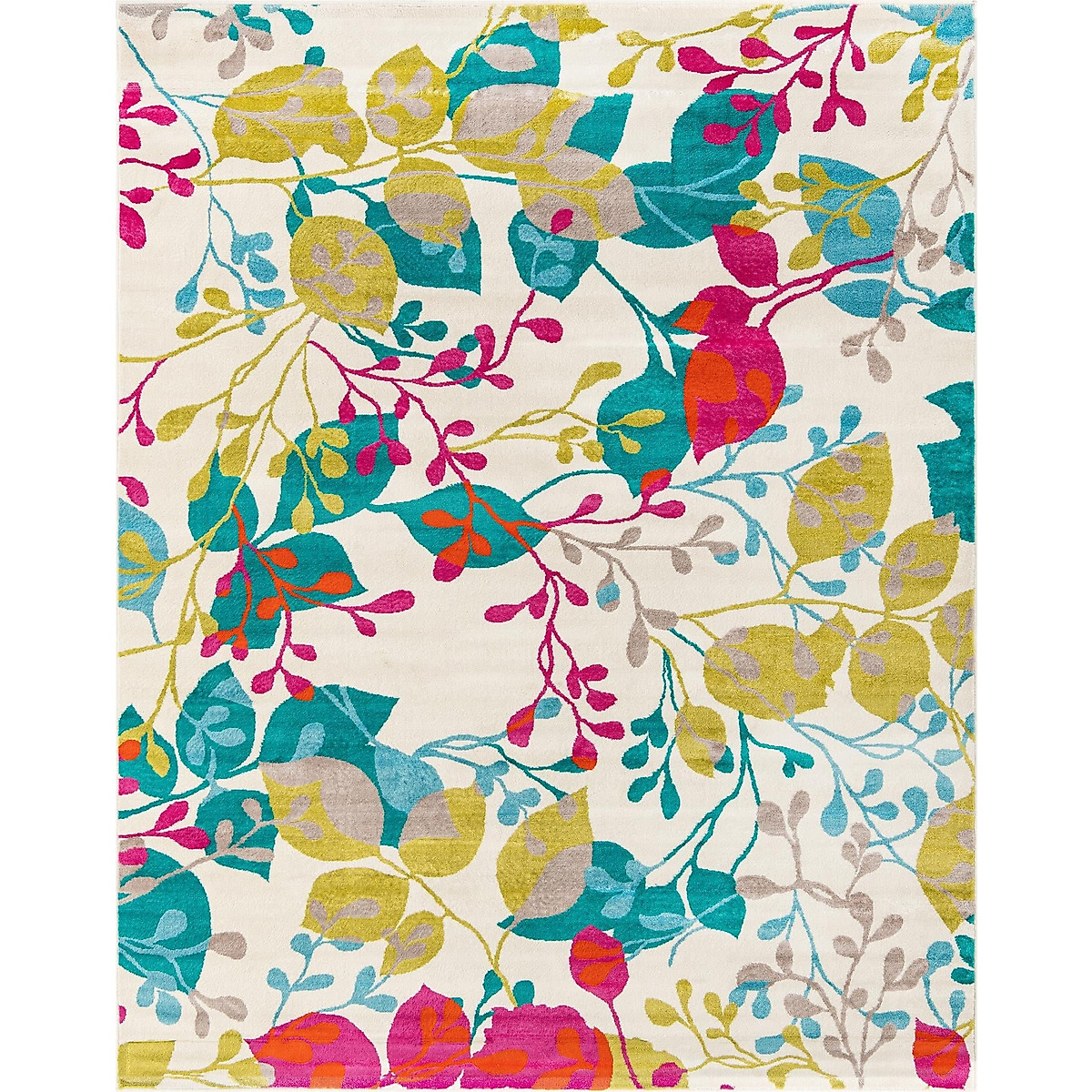 Rugs.com Azalea Collection Rug – 8' x 10' Ivory Medium Rug Perfect for Living Rooms, Large Dining Rooms, Open Floorplans