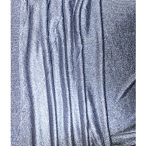 Keily & Megan Inc, 60" Wide Stretch Vintage Chainmail Medieval Era Armour LARP Cosplay Faux Metallic Chainmail Fabric by The Yard (Silver, 1 Yard)