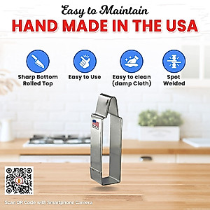 Crayon Cookie Cutter 4.25 Inch – Made in the USA – Foose Cookie Cutters Tin Plated Steel – Crayon Cookie Mold